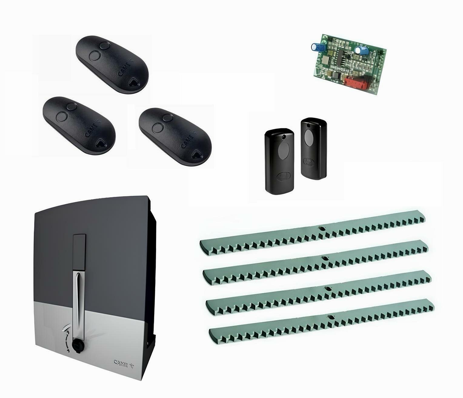 Автоматика для откатных ворот BXL04AGS KIT4-F-Т3, комплект: привод, радиоприемник, 3 пульта, фотоэлементы, 4 рейки