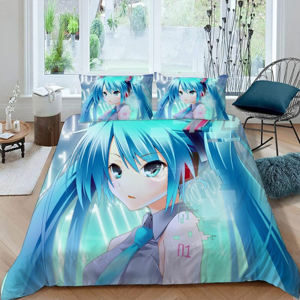 Пододеяльник, Постельное белье 1,5 спальное / 2-х , Hatsune Miku