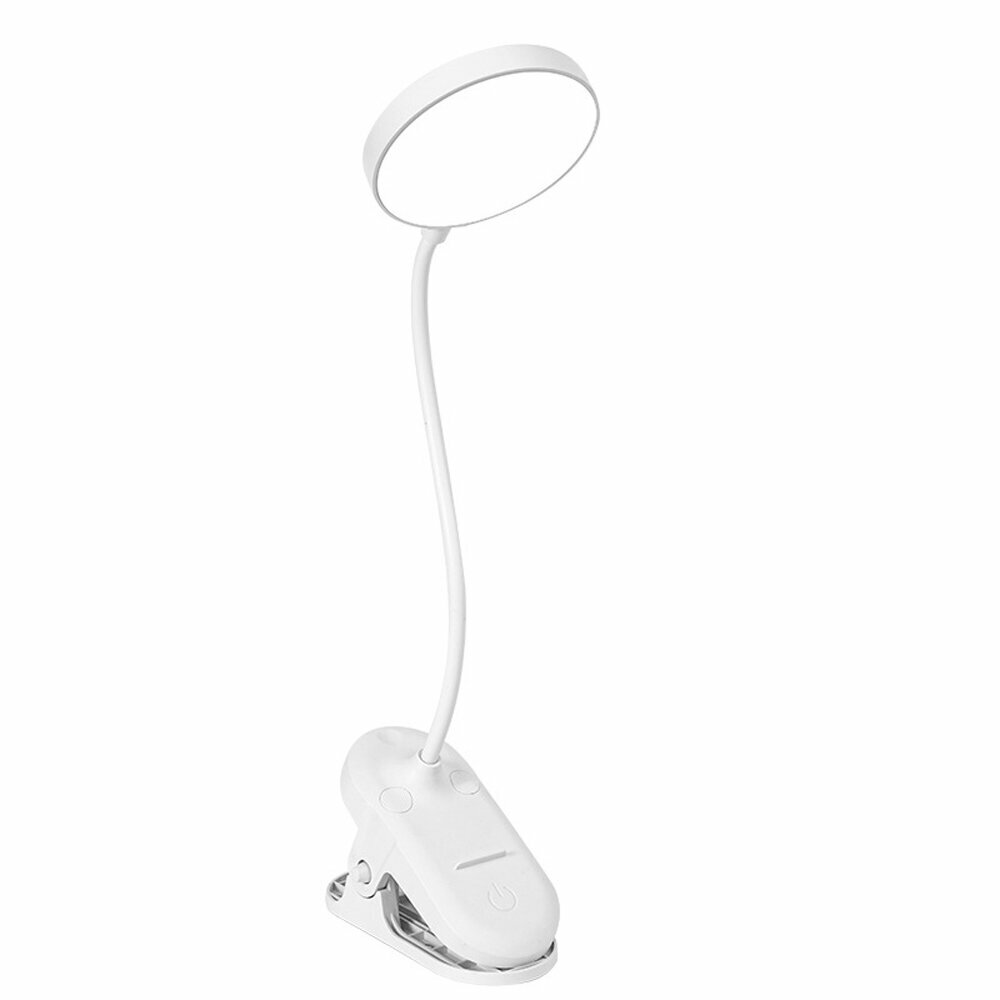 Светодиодная ночная лампа на USB для кровати, клепаная настольная лампа для чтения с 3 уровнями яркости, гибким шлангом, белого цвета, материала ABS+PP, входным напряжением 5V/1A, размером 390*120*90mm, весом 230g, в комплект входят 1 лампа и 1 USB кабель