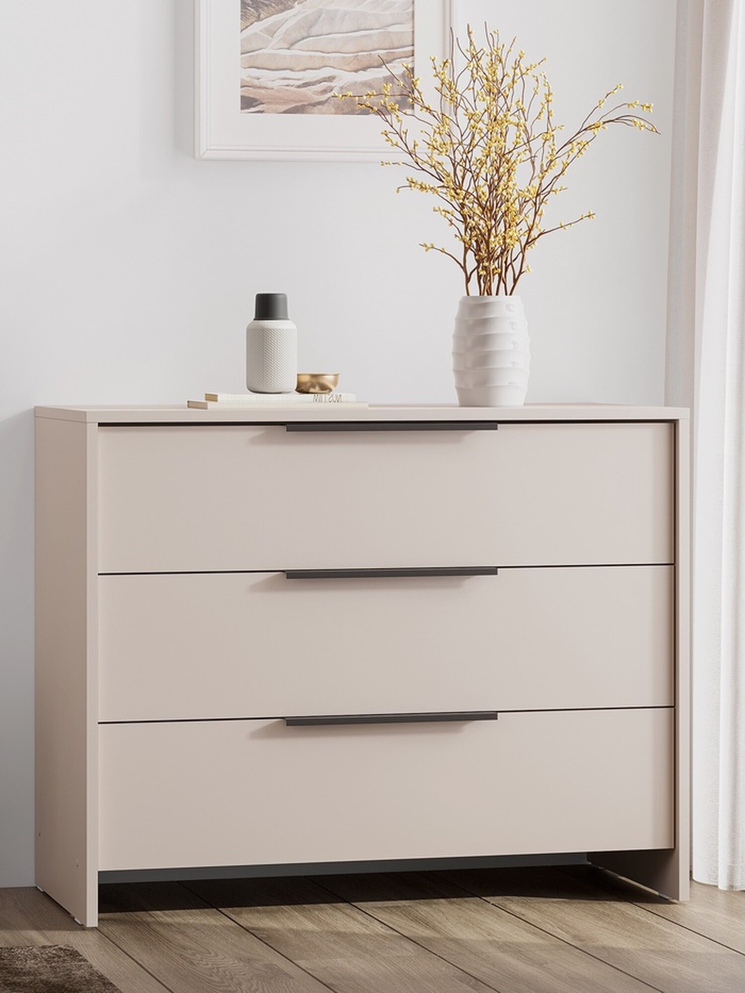 Комод NIKAMEB "Камелия", для белья, ЛДСП, 901x390x726 мм, меланж