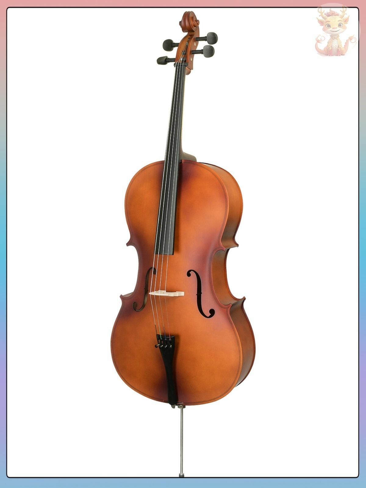 Виолончель матовая 4/4 - с виолончелью, футляром и смычком