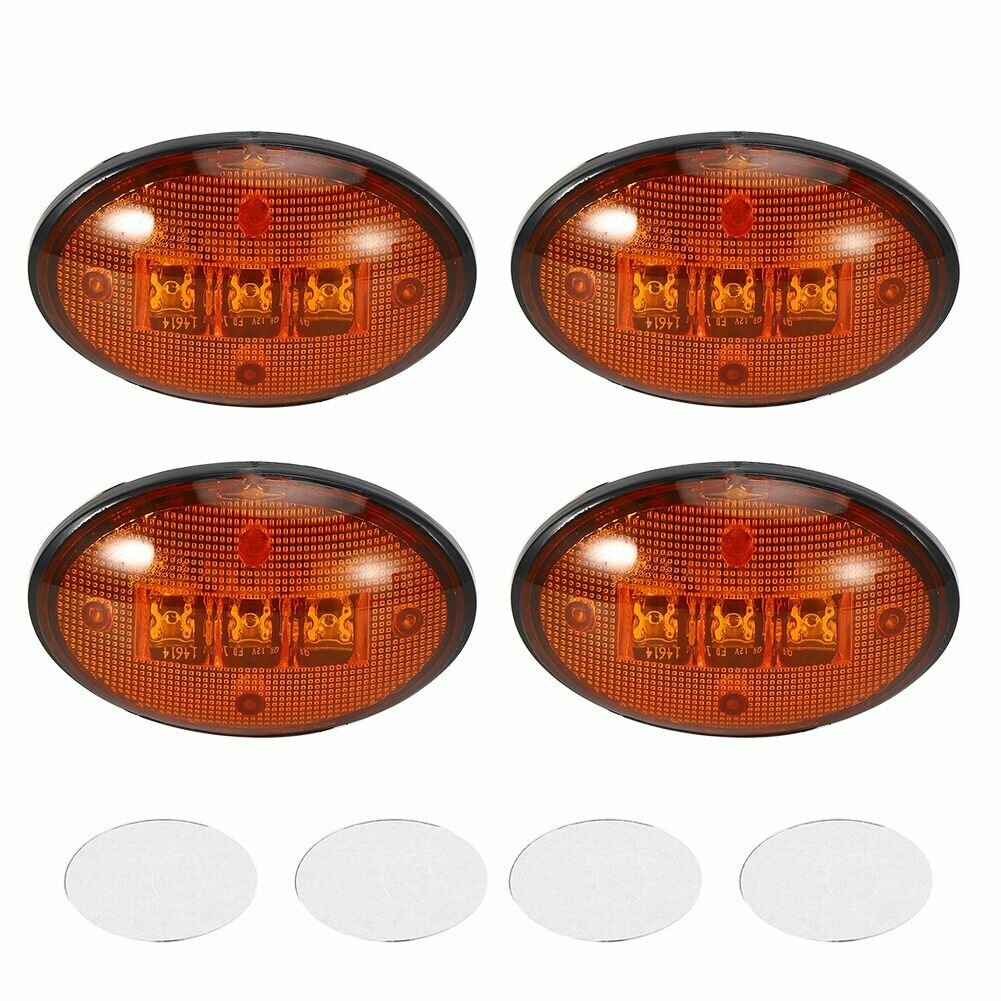 2,3 дюйма 12V DC боковые габаритные огни водонепроницаемые для Ford FSeries 19992010 4 шт, янтарные