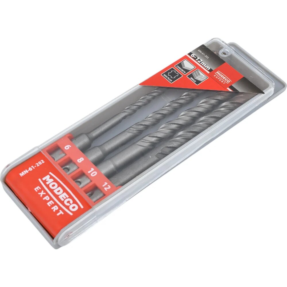 MODECO Набор буров SDS+ 4 шт6-8-10-12X160 MN-61-202