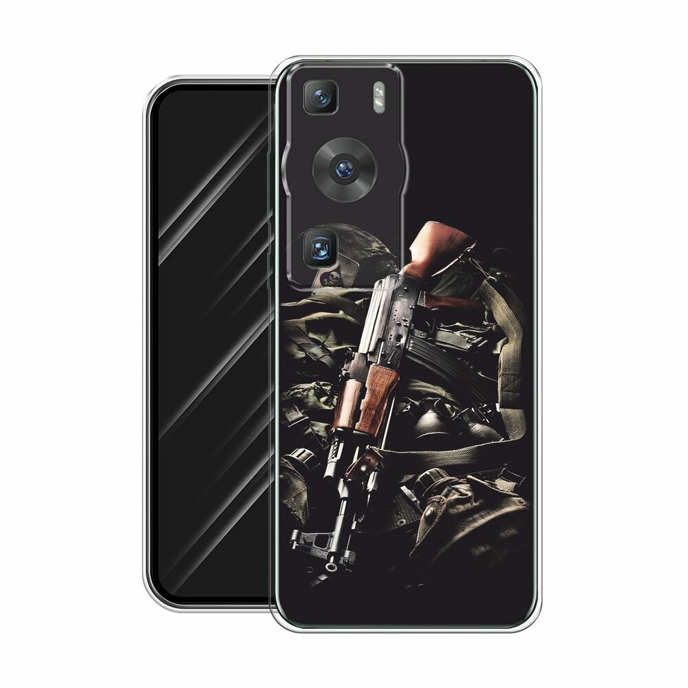 Чехол на Huawei P60/P60 Pro / Хуавей P60/P60 Про с принтом "Автомат" — фото 1