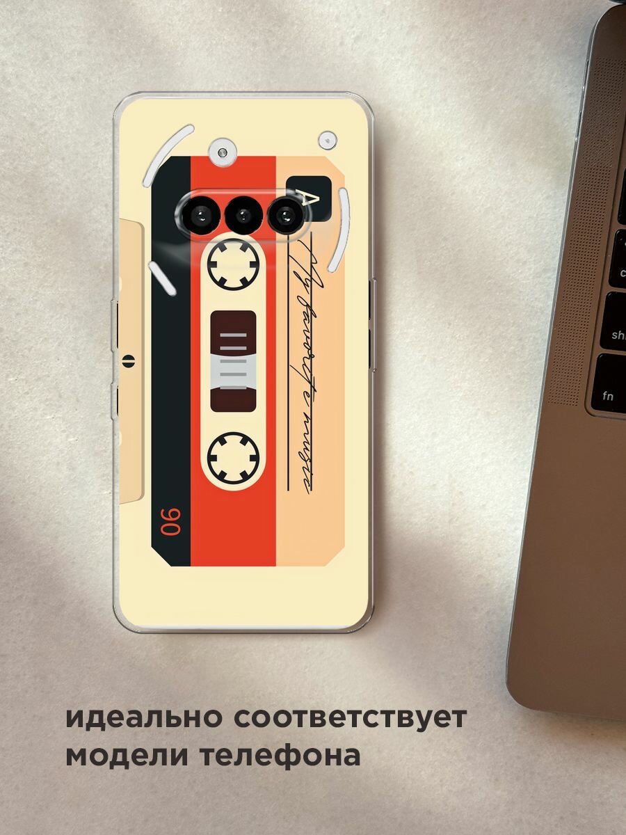 Чехол на Nothing Phone 3a / Нотинг Фон 3а с принтом "Бежевая кассета" — фото 1