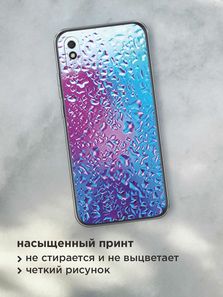 Чехол на Xiaomi Redmi 9A / Сяоми Редми 9А с принтом "Капли на стекле" — фото 1