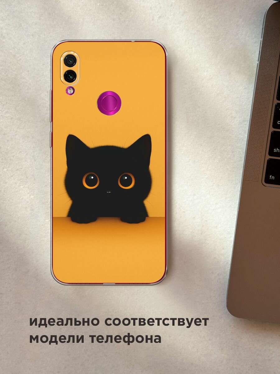 Чехол на Xiaomi Redmi Note 7 / Сяоми Редми Нот 7 с принтом "Контрастный котик" — фото 1