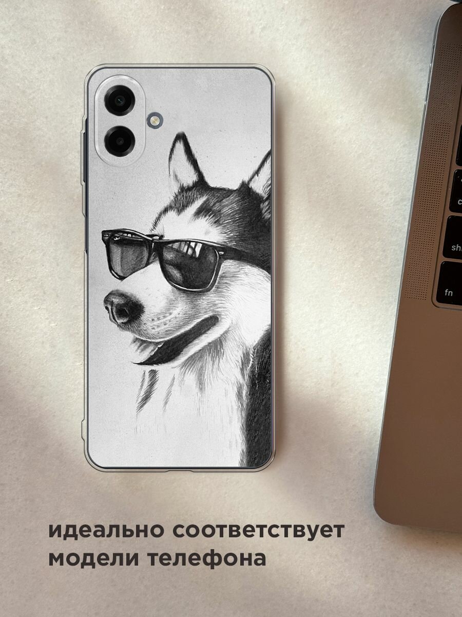 Чехол на Samsung Galaxy A07/A08 / Самсунг А07/А08 с принтом "Крутой Хаске" — фото 1