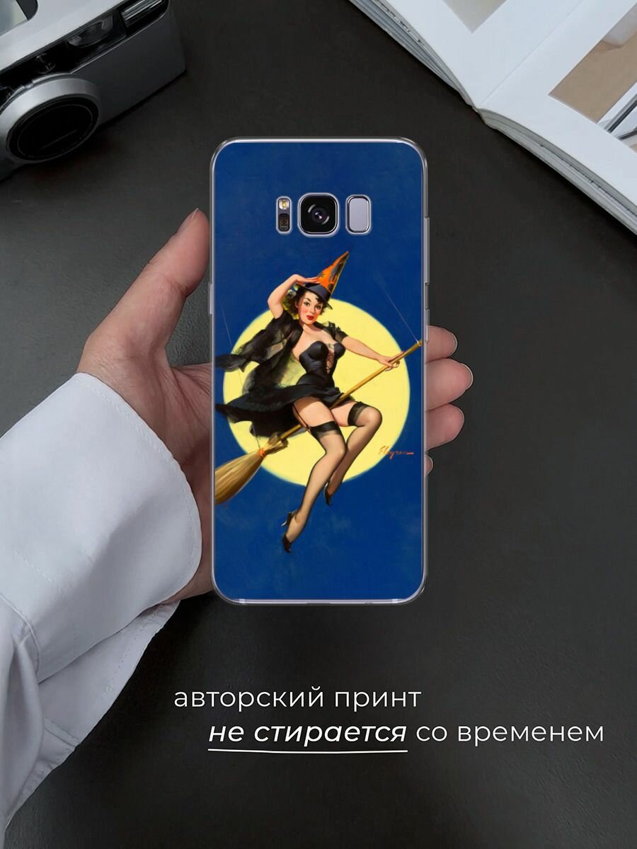Чехол на Samsung Galaxy S8 + / Самсунг Галакси С8 Плюс с принтом "Pin-Up Witch" — фото 1