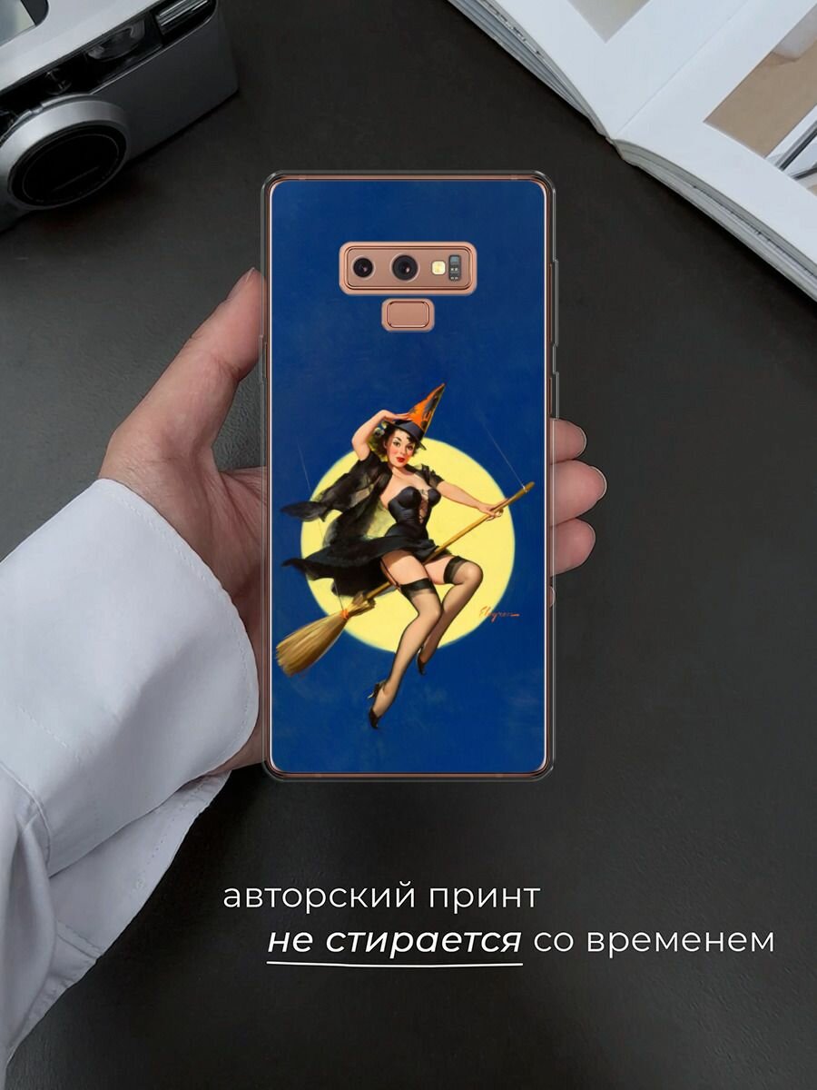 Чехол на Samsung Galaxy Note 9 / Самсунг Галакси Нот 9 с принтом "Pin-Up Witch" — фото 1