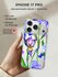 Чехол на Apple iPhone 17 Pro / Айфон 17 Про с принтом "Синие ирисы", прозрачный