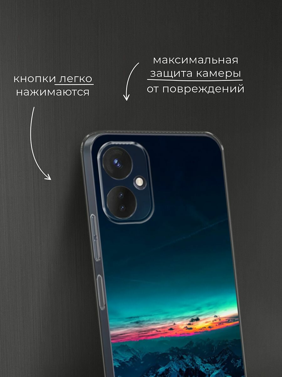 Чехол на Tecno Spark 9 Pro / Техно Спарк 9 Про с принтом "Закат в горах" — фото 1