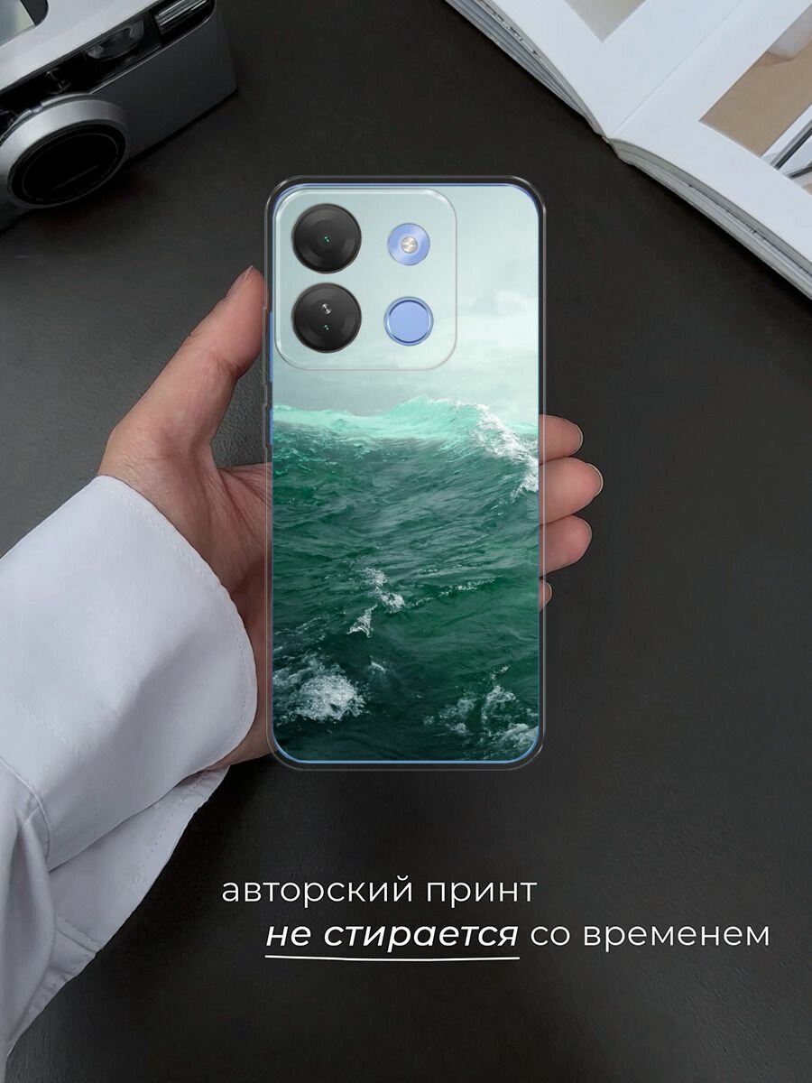 Чехол на Infinix Smart 7 HD / Инфиникс Смарт 7 HD с принтом "Волны 12" — фото 1