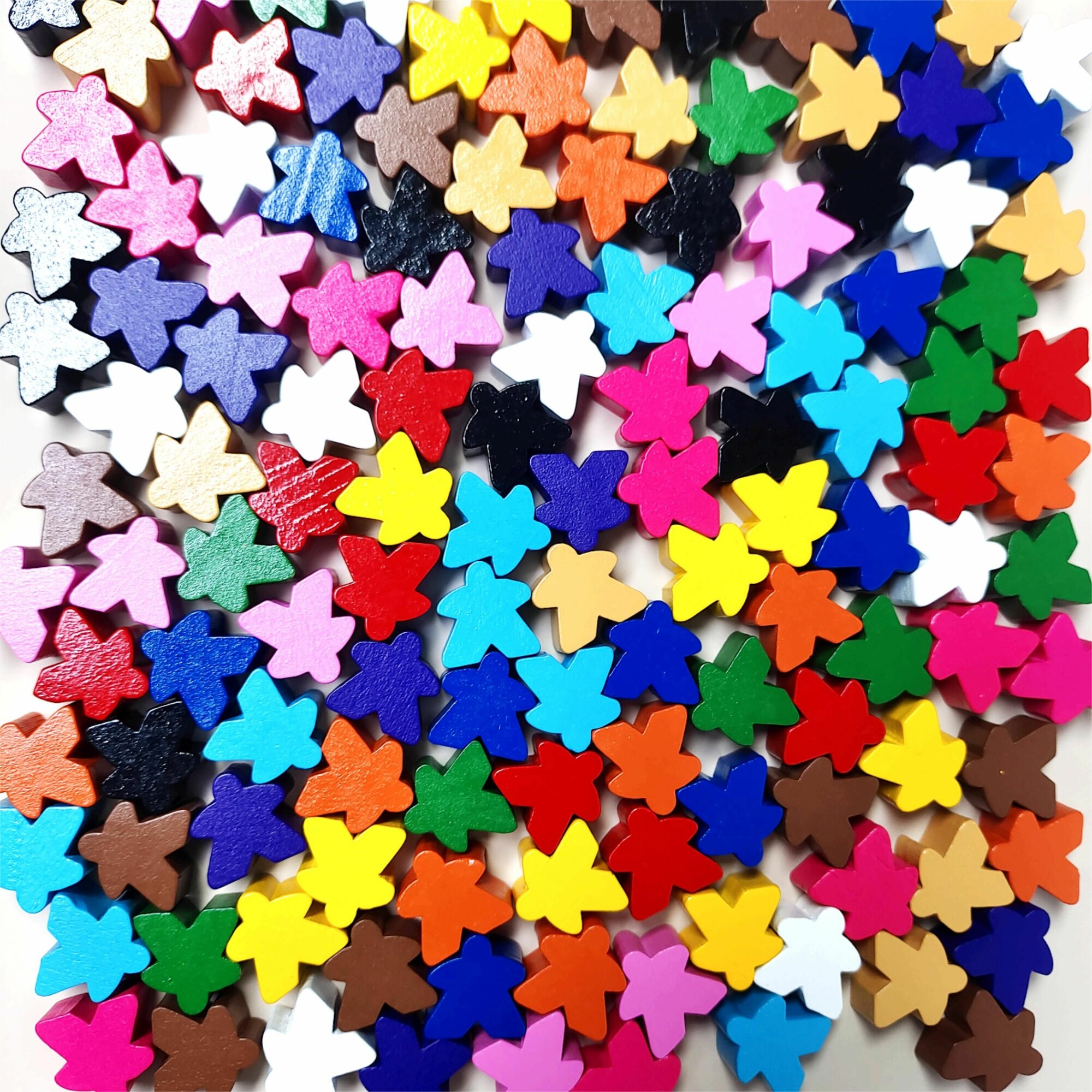 50 Meeples деревянных фигурок миплов 16 цветов (Каркассон) - аксессуары для настольных игр, запасные части