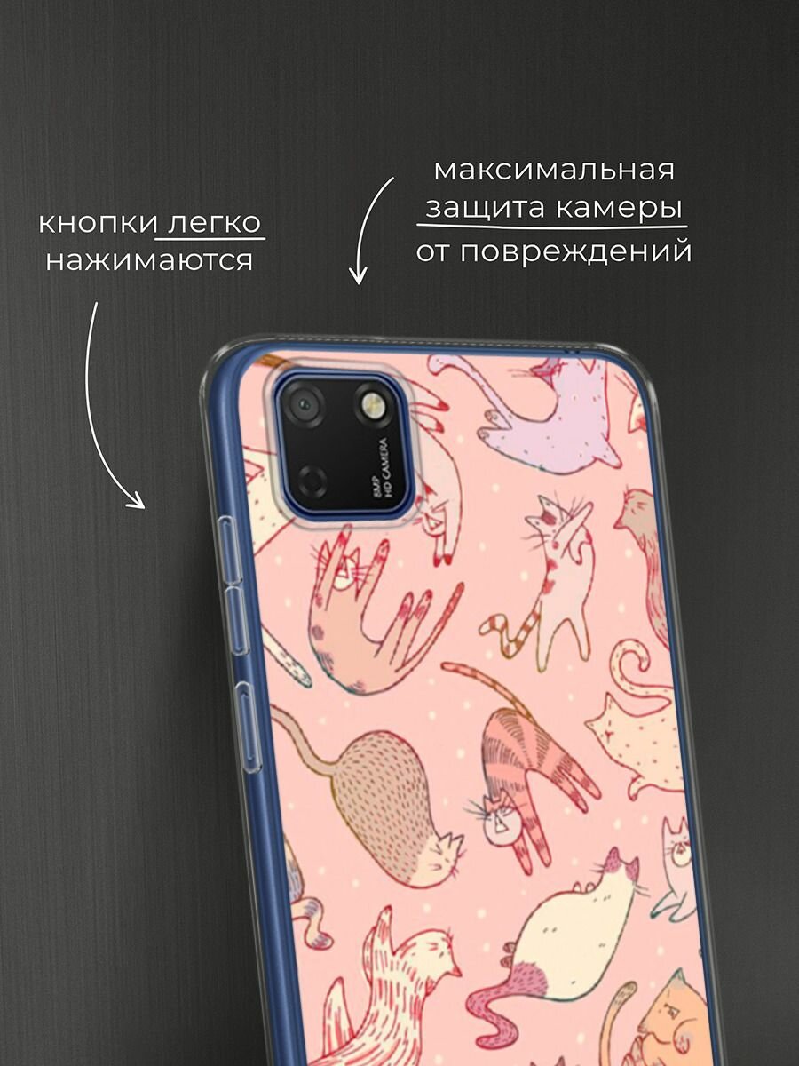 Чехол на Honor 9S/Huawei Y5p / Хонор 9S/Хуавей Y5p с принтом "Розовое счастье" — фото 1