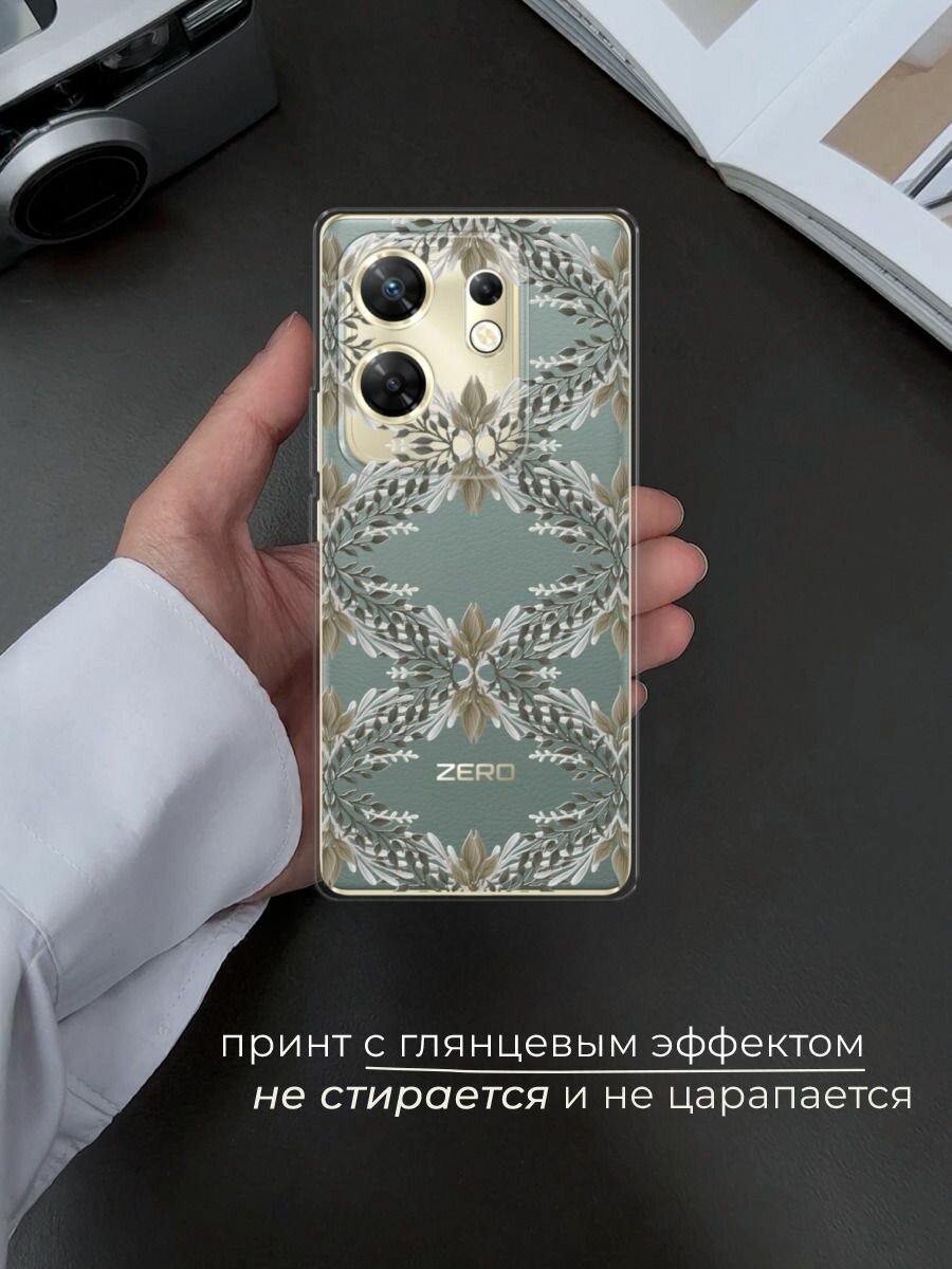 Чехол на Infinix Zero 30 4G / Инфиникс Зеро 30 4G с принтом "Калейдоскоп цветов" — фото 1