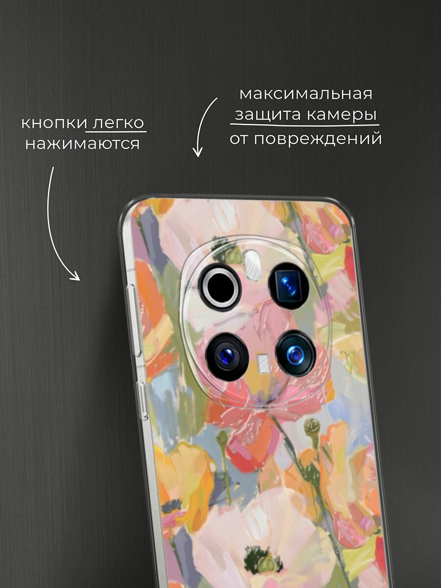 Чехол на Honor Magic 7 Pro / Хонор Мэджик 7 Про с принтом "Акварельные анемоны" — фото 1