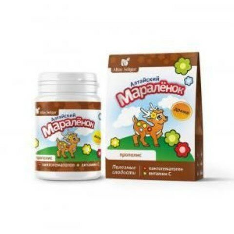 Биологически активная добавка Алтайский Мараленок драже, прополис и пантогематоген, 70 г