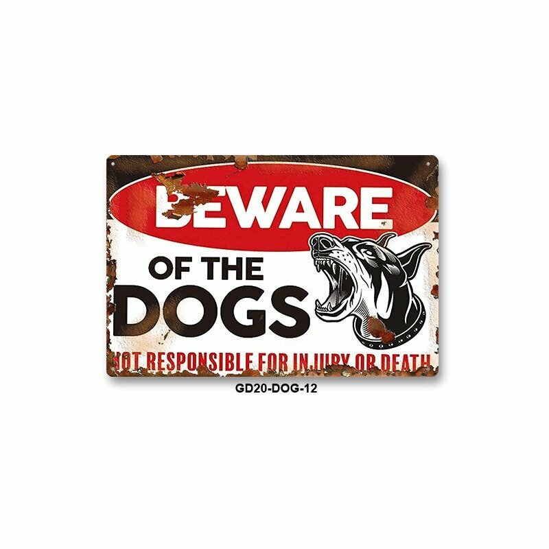 10 шт./лот предупреждающих знаков «Осторожно, собаки!» — предупреждает об агрессивной собаке. Не несем ответственности за травмы или смерть. Самоклеящаяся виниловая наклейка для ворот, дверей и границ собственности.