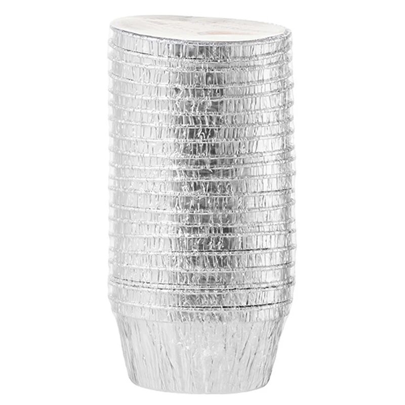 Одноразовые круглые формы для выпечки из алюминиевой фольги, 20 шт.