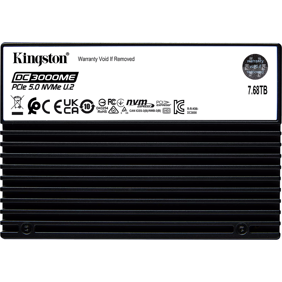 SEDC3000ME/7T6 / Твердотельный накопитель Kingston SSD DC3000ME 7680GB, U.2(2.5" 15mm), NVMe, PCIe G