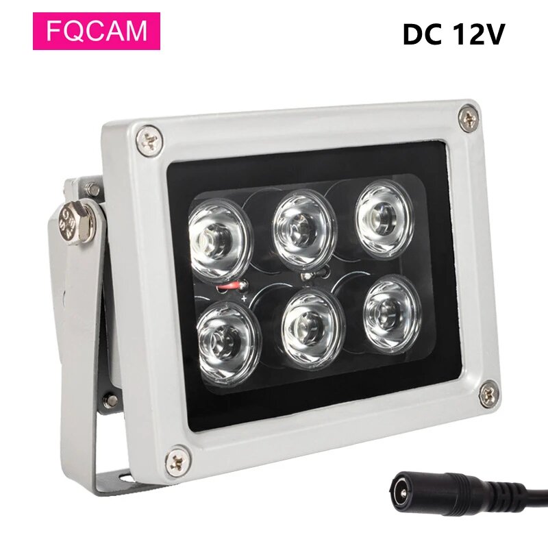 ИК-подсветка для камеры видеонаблюдения FQ-LED6012DC DC 12V 45 degree