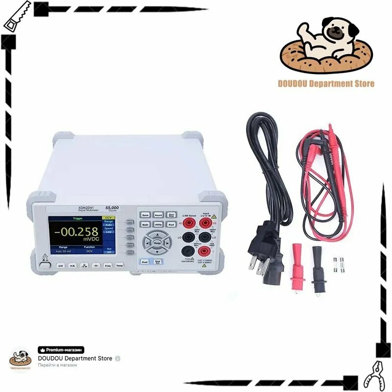 OWON XDM2041 3,7-дюймовый цифровой многофункциональный цифровой мультиметр True RMS, 55000 отсчетов (вилка стандарта США, 100-240 В)
