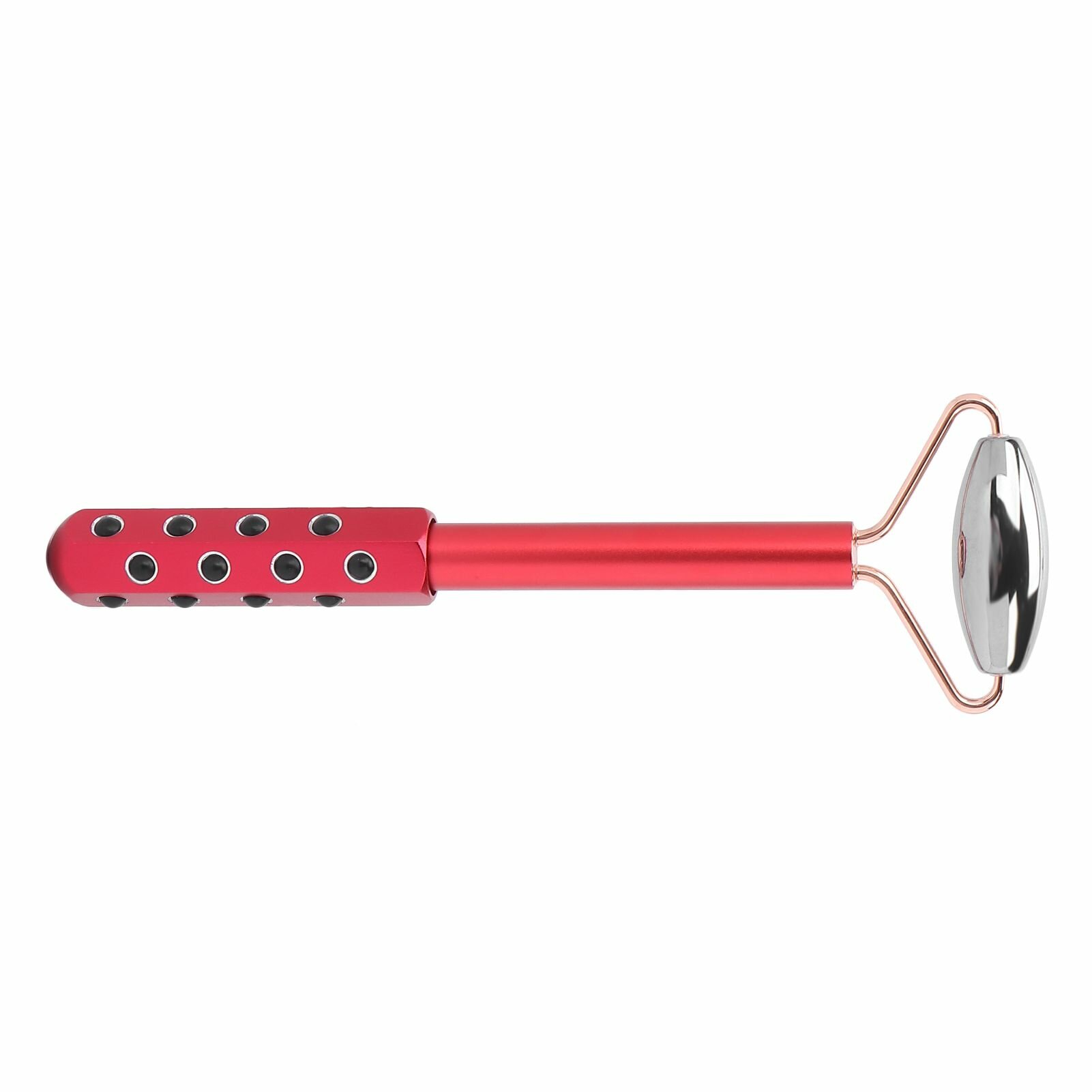 Массажер для лица с гранулами германия, терехерцовый роллер, анти-эйдж эффект, охлаждающий и нагревающий инструмент