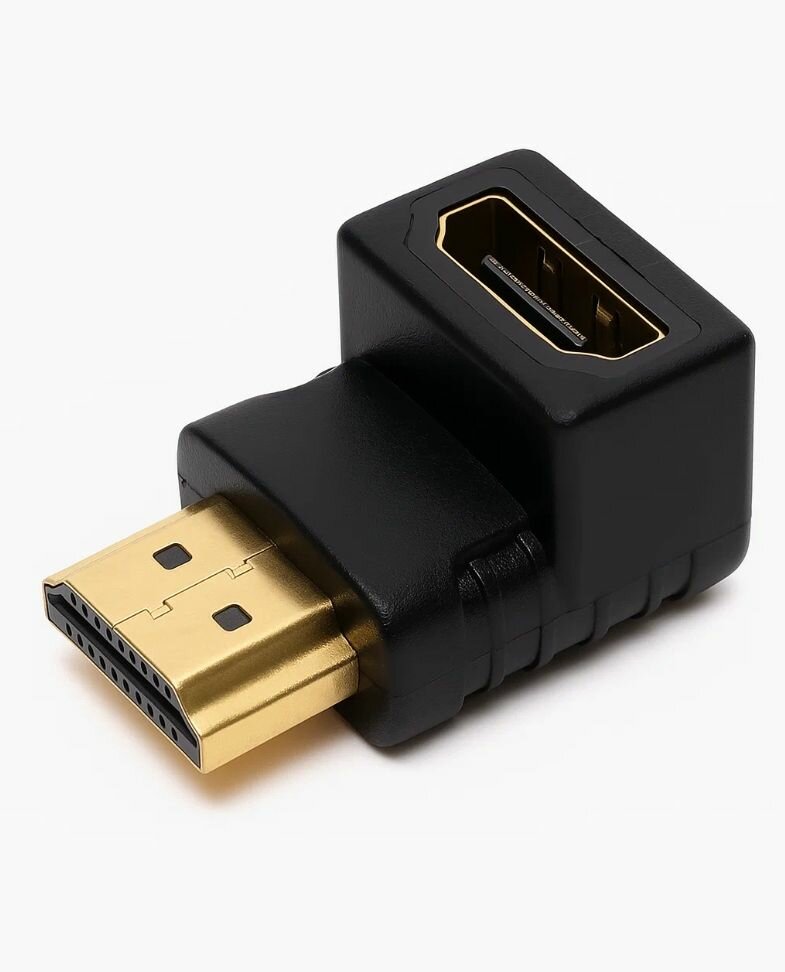 Угловой переходник HDMI (папа) - HDMI (мама) для телевизора, монитора, ноутбука, 1 шт