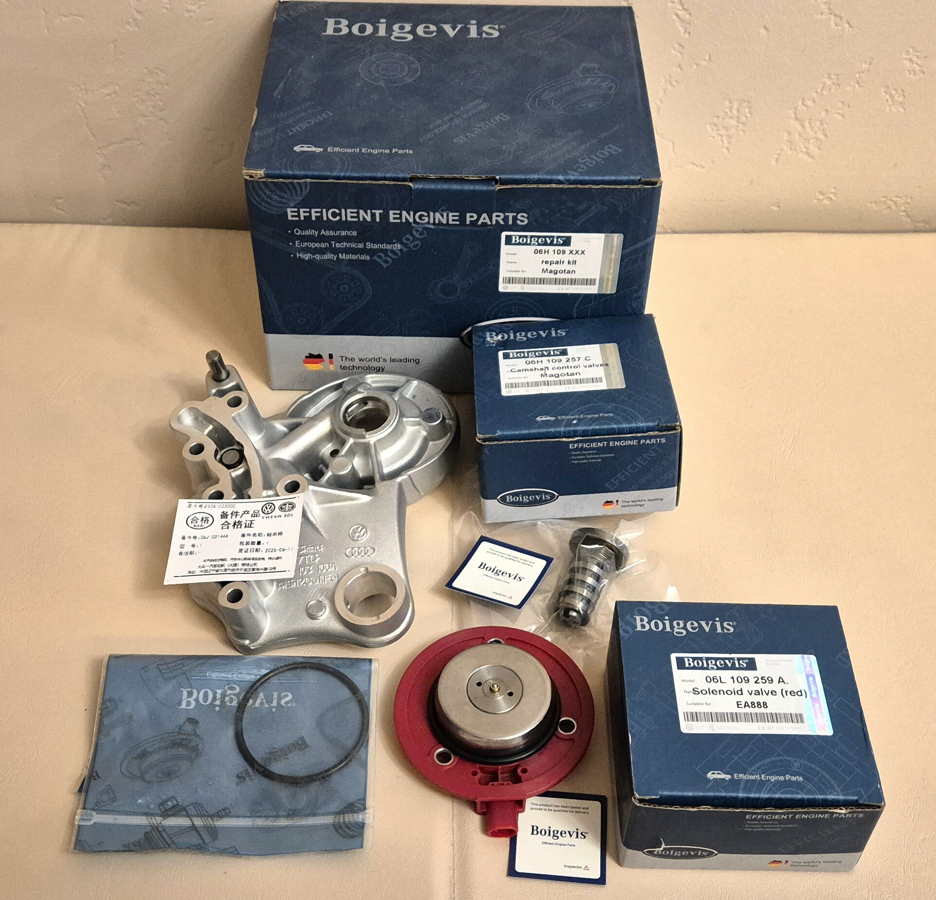 06H103144K, Опора распредвала GEN2 , с клапанами, прокладкой, для VAG