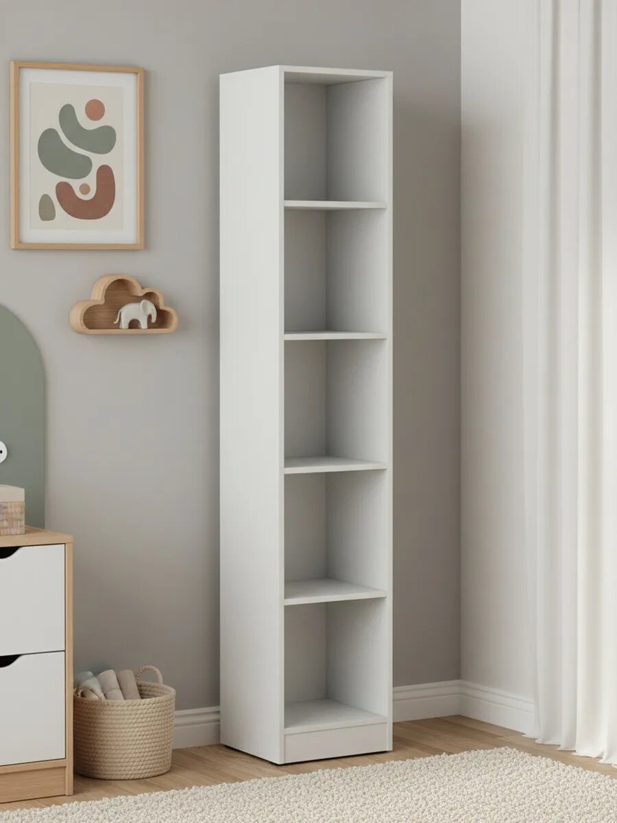 Деревянный шкаф пенал FRESTER распашной с полками в прихожую, от производителя