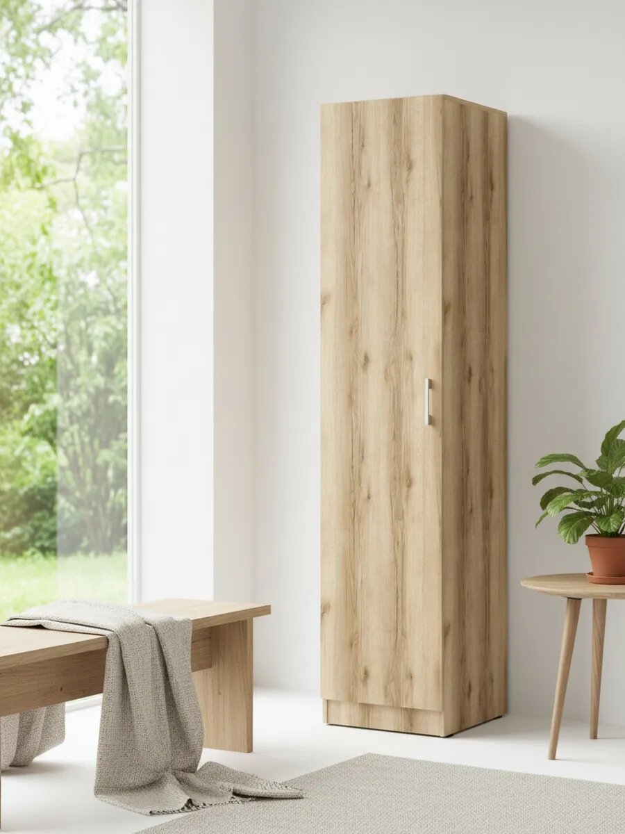 Распашной пенал для одежды с полками шкаф, от производителя