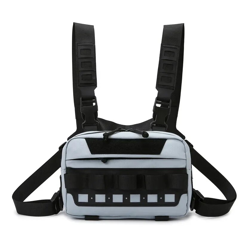 Сумка тактическая на грудь серая Tactical Chest Bag