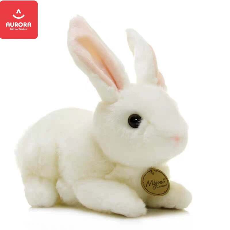 Аутентичная искусственная кукла-кролик AURORA, плюшевая игрушка, кукла белого кролика, кукла-кролик, детский подарок на