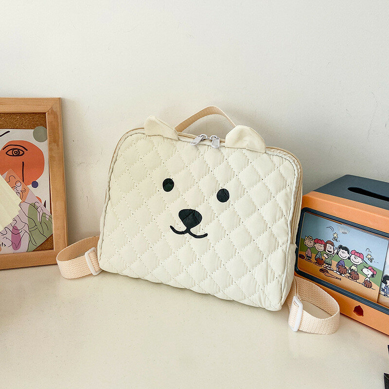 Милый и яркий рюкзак с рисунком животных для детей, идеальный для детского сада, белый