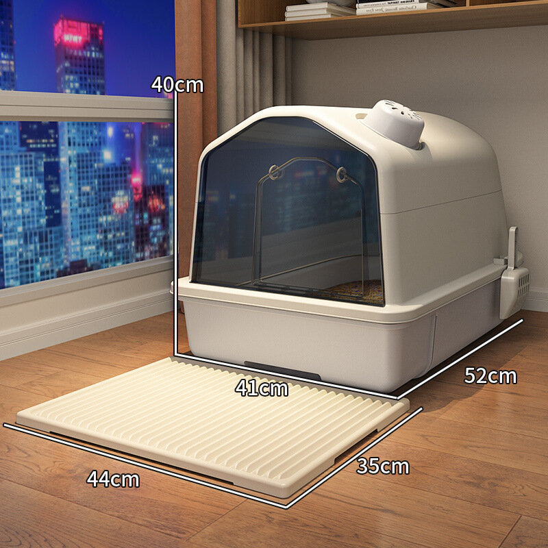 Полностью закрытый, запах-устойчивый, дезодорирующий, очень большой лоток для кошачьего туалета, защита от разбрызгивания, очень большой лоток для кошачьего туалета