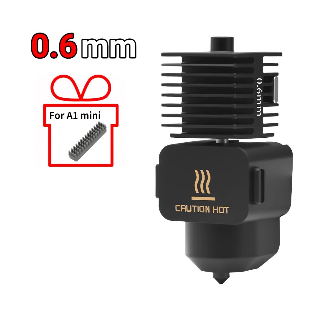 Хотэнд 0.6 мм для 3D принтера A1 mini