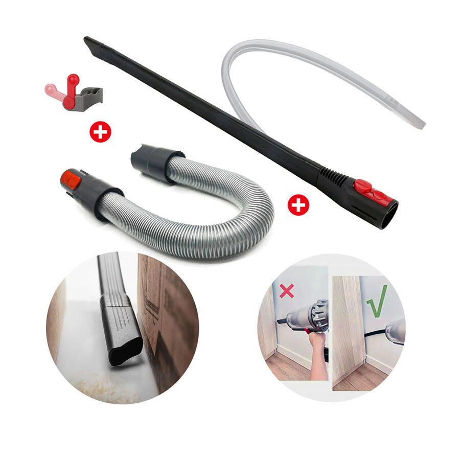 Набор длинная 57см гибкая насадка + шланг + фиксатор, для уборки труднодоступных мест для пылесосов Dyson V7, V8, V10, V11, V15, Gen5.