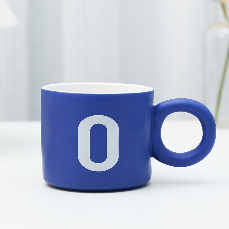 Croin синяя креативная керамическая кружка большой емкости Персонализированная чашка фамилии офисная пара чашка для