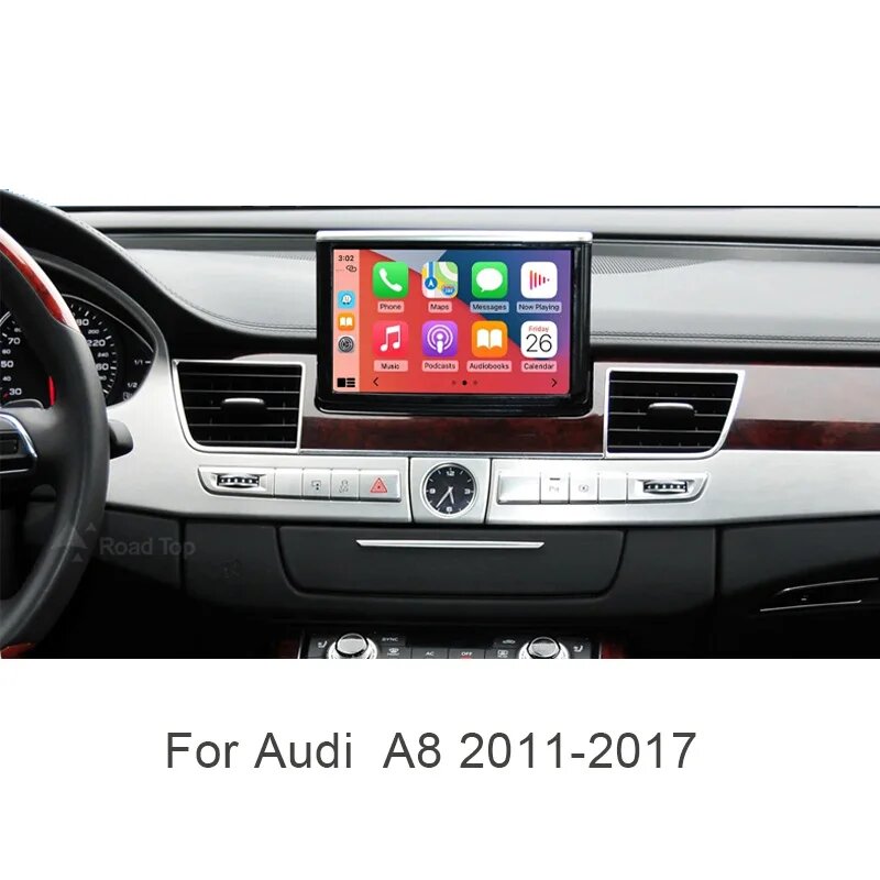 AUTOABC Wireless Carplay Android Auto для Audi Car A8 2011-2017 интерфейс Mirror Link Air For A8