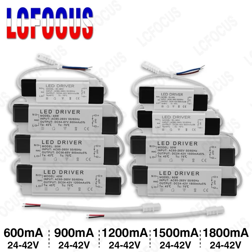 Трансформатор освещения LCFOCUS 20-60 Вт 1500mA 24-42V