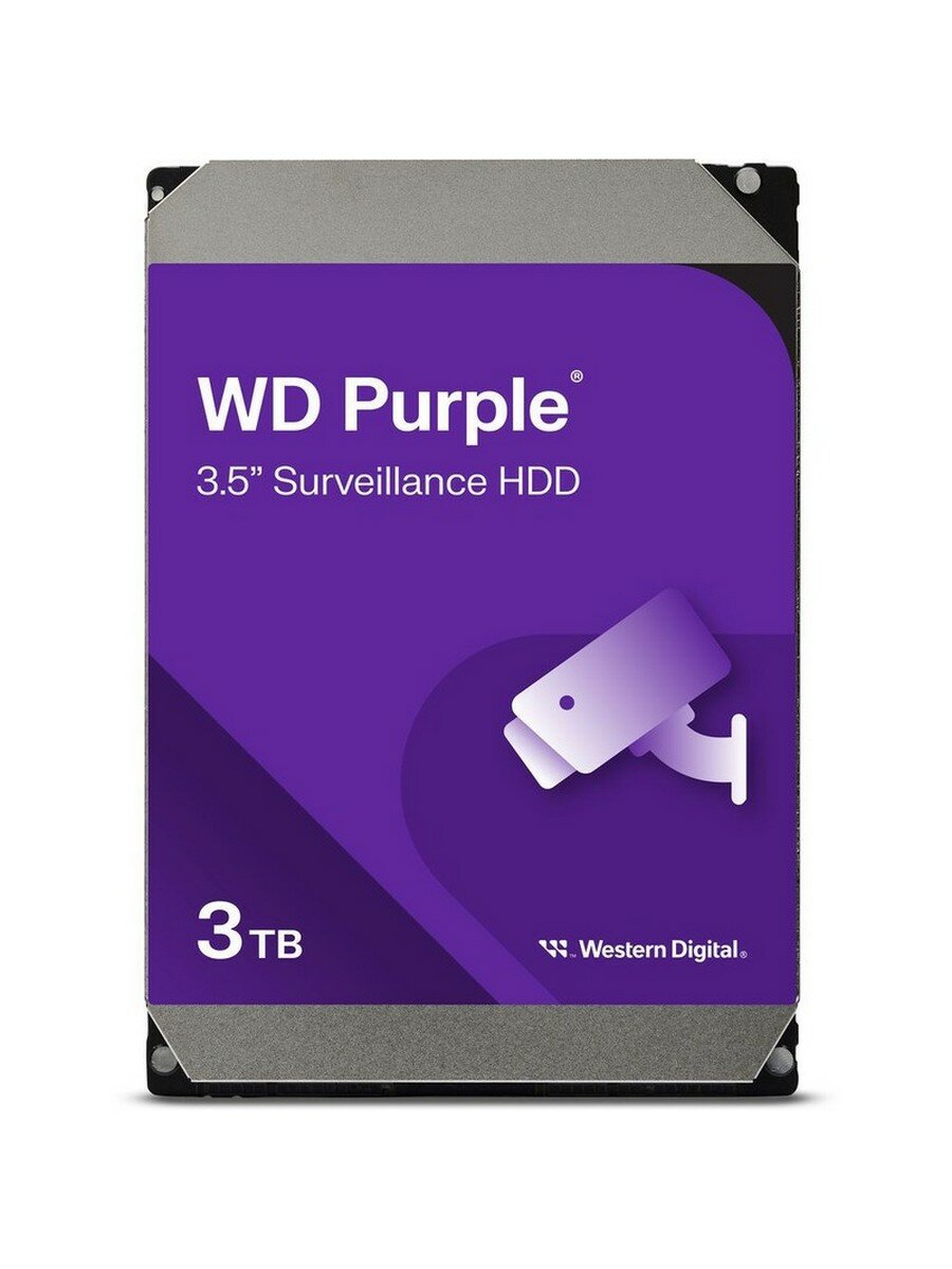 Жесткий диск WD 3Tb Purple (3.5", SATA-III, 5400rpm, 128Mb) (WD34PURZ)