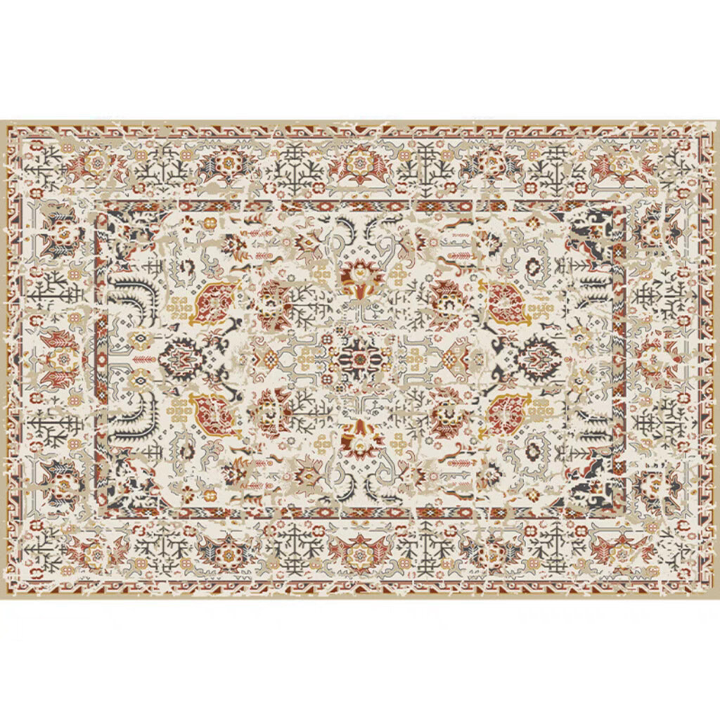 Ковер с имитацией кашемира, дышащий, с силиконовым основанием, в скандинавском марокканском стиле, для гостиной, нескользящий, большой площади