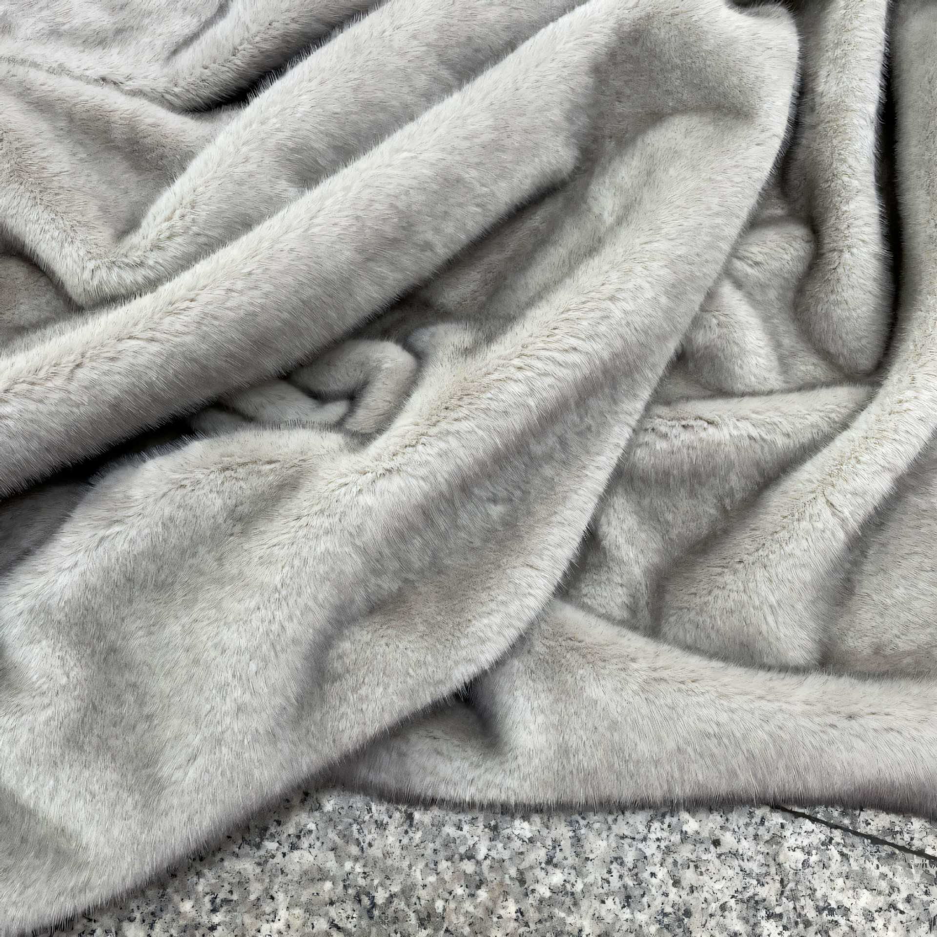 Новая ткань из искусственного меха норки с высоким и низким ворсом, двухцветная окрашенная, заостренная серебристо-голубая норка, высота ворса 12 мм, 45160 см, доступно несколько вариантов