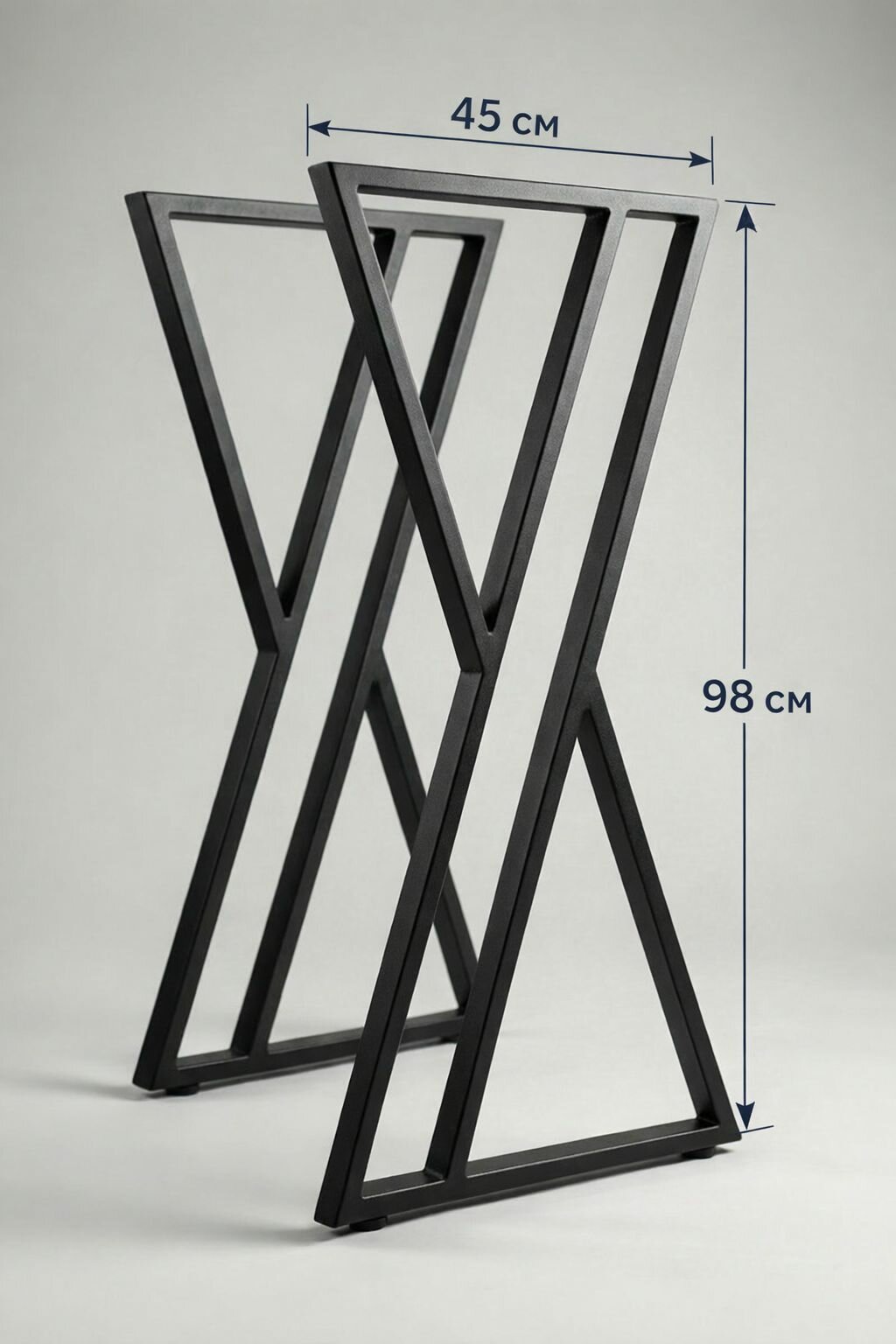 Подстолье, ножки для высокого стола 99х45 см, цвет чёрный