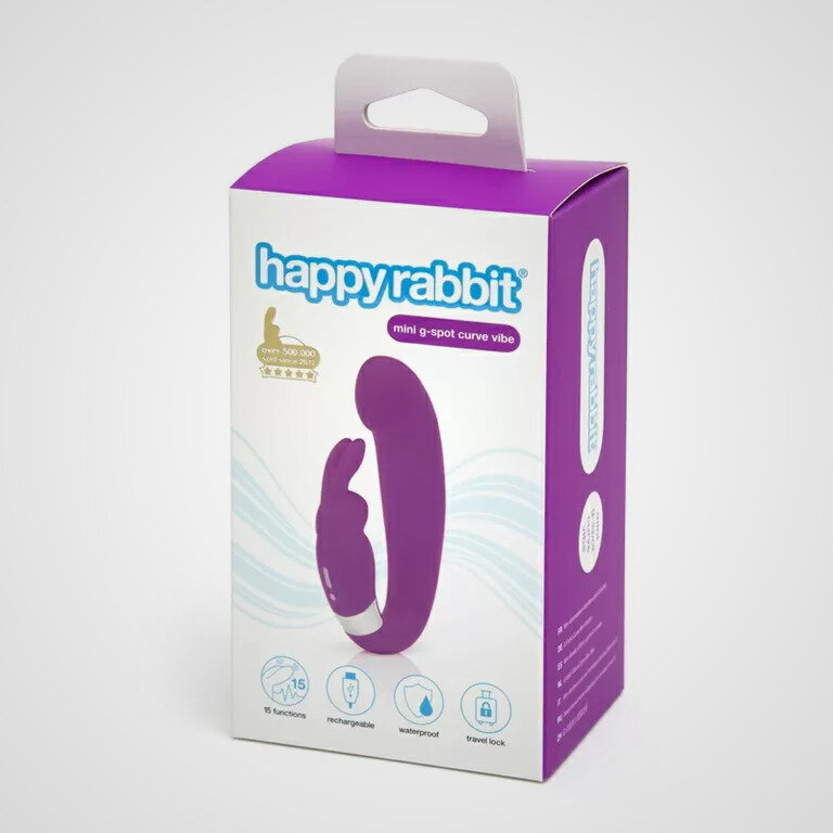 Вибратор для клитора и G-точки Happy Rabbit HAPPY RABBIT Mini G spot Curve Vibe Вибратор 1 шт