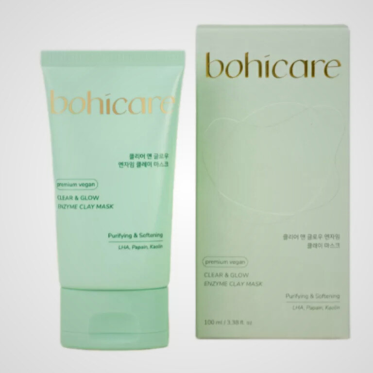 Маска для лица глиняная CLEAR & GLOW 100 мл BOHICARE CLEAR & GLOW Enzyme Clay Mask Маска 100 мл
