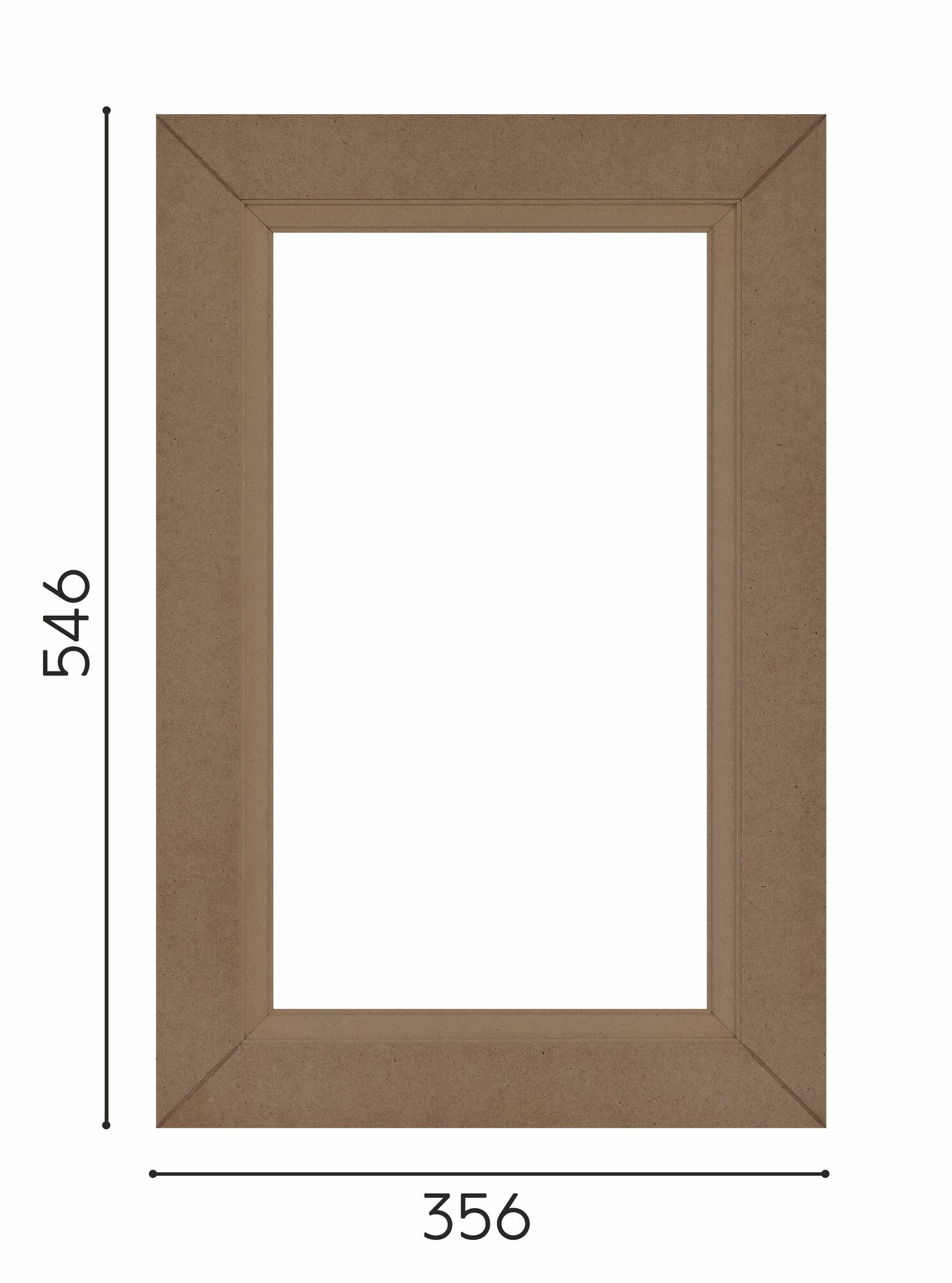 Фасад мебельный МДФ под покраску витрина