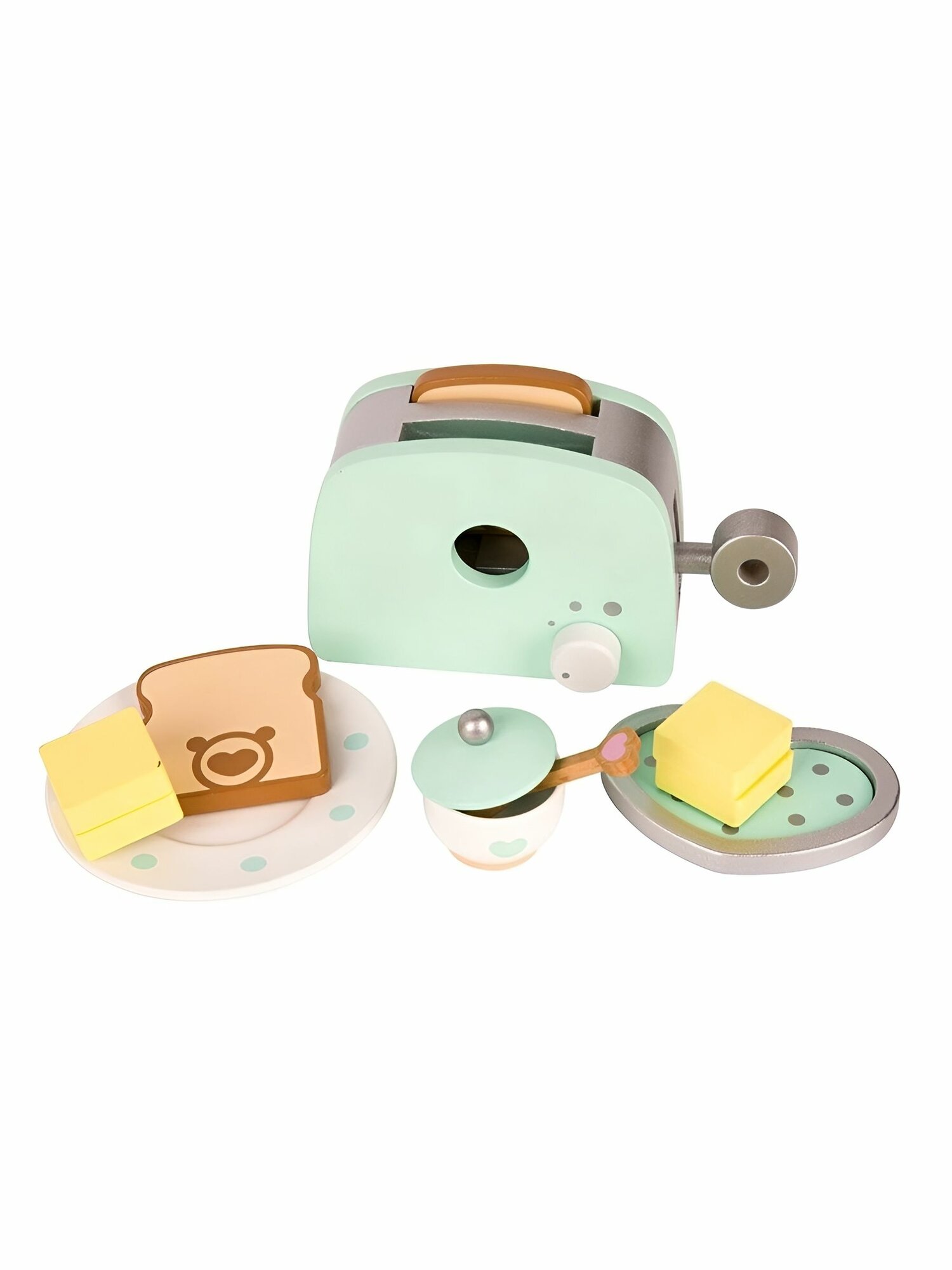 CLASSIC WORLD Игровой набор с тостером Завтрак деревянный для детей от 3 лет