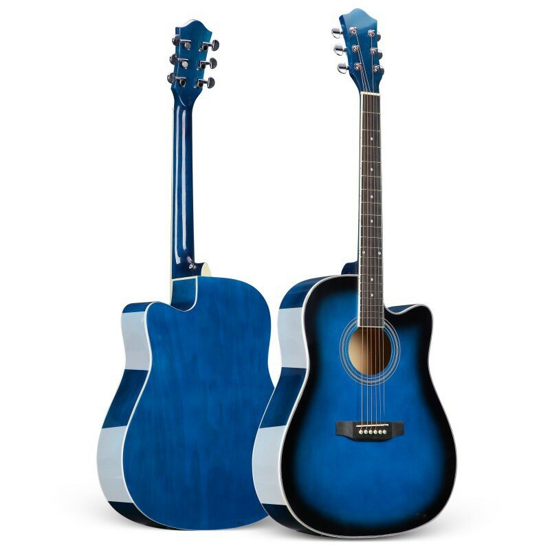 2026 Полированная народная гитара, деревянная гитара, 41inch целлулоидных краев, глянцевый народный инструмент, кросс-бордер, одночастный дропшиппинг